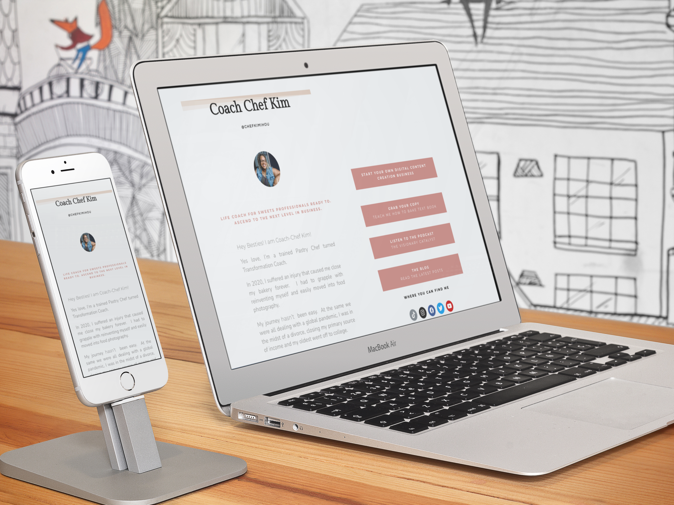 Coach Chef Kim Social Landing Page Project